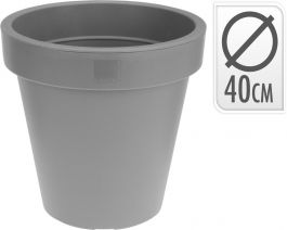 Flowerpot EK Round 40cm L GREY